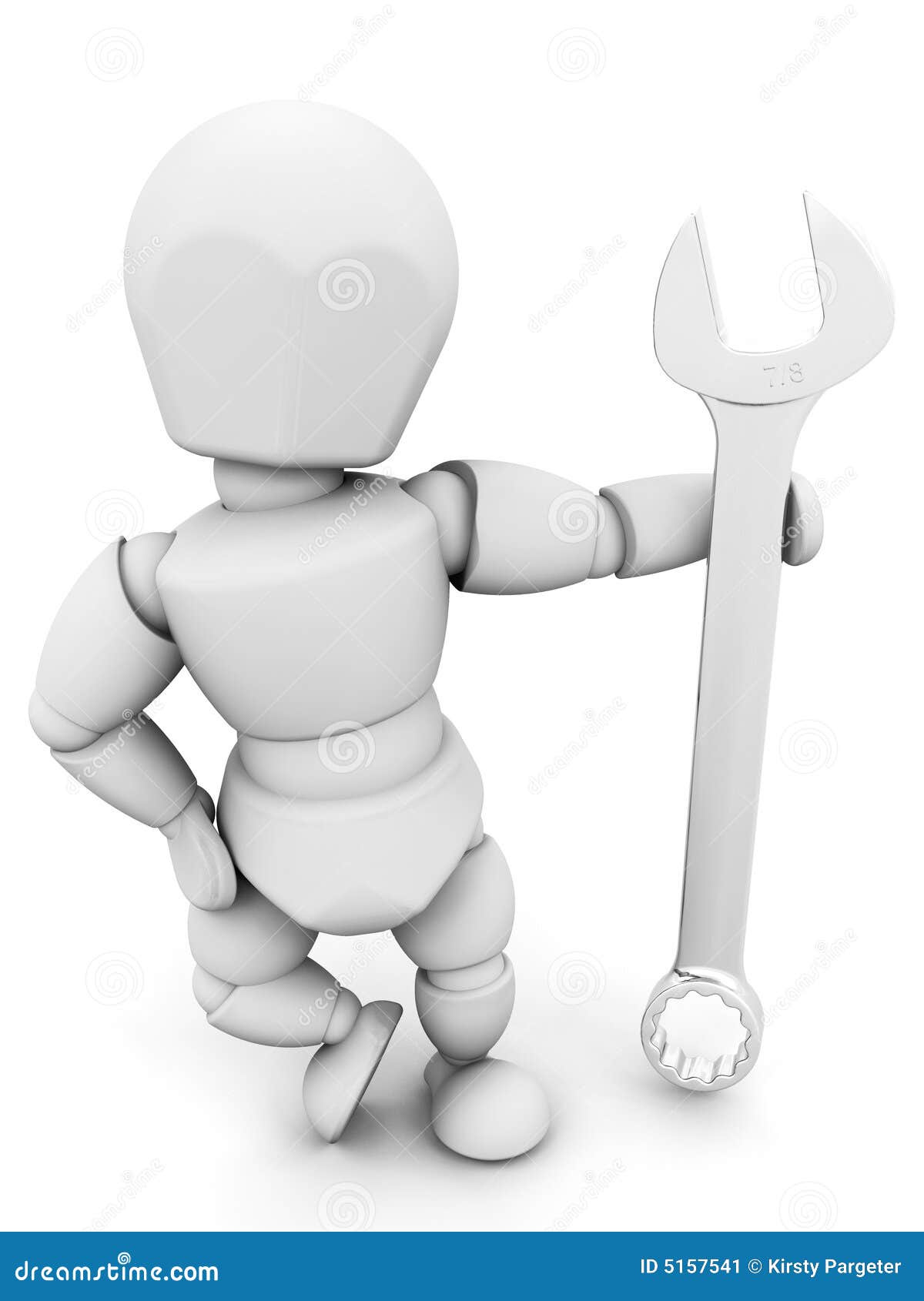 Person holding spanner stock illustration. Illustration of woman - 5157541
