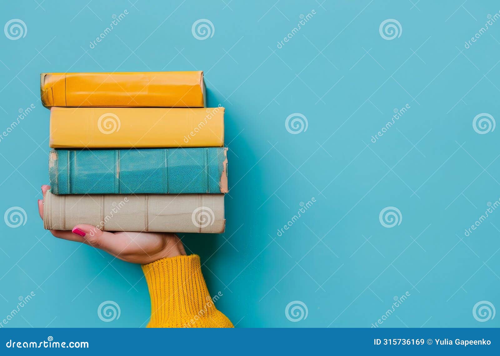 Person Holding a Stack of Books Stock Image - Image of books, bookworm ...