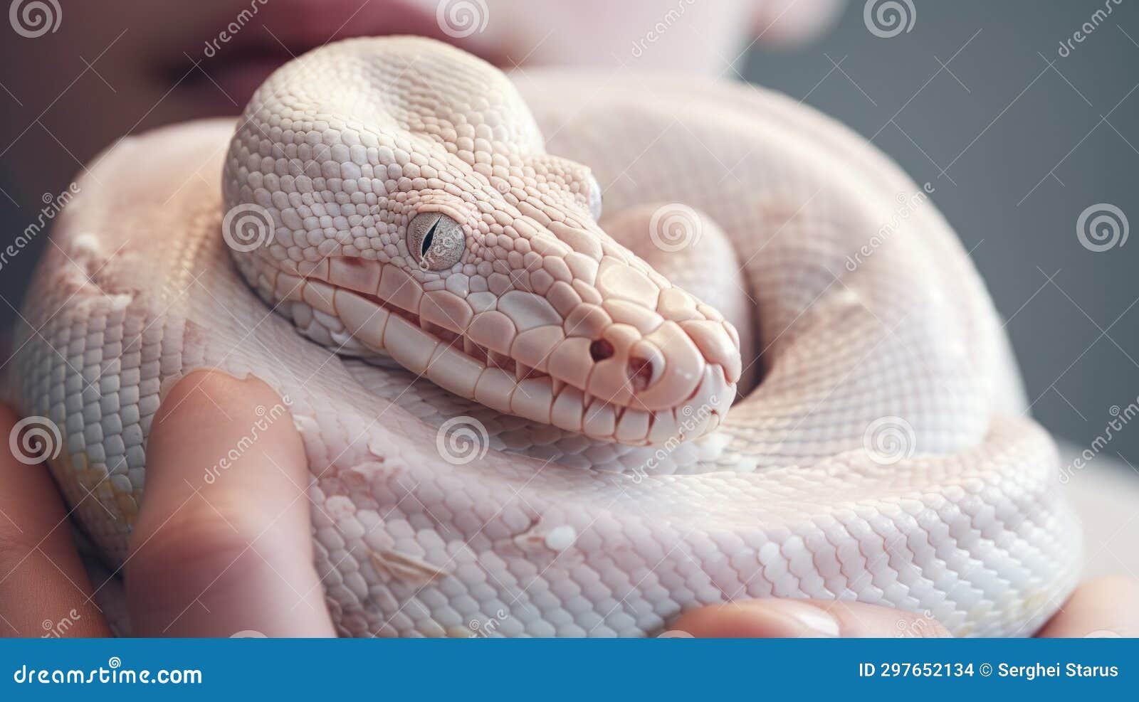 A Person Holding a White Snake in Their Hands, AI Stock Illustration ... A Person Holding a White Snake in Their Hands, AI Stock Illustration ...