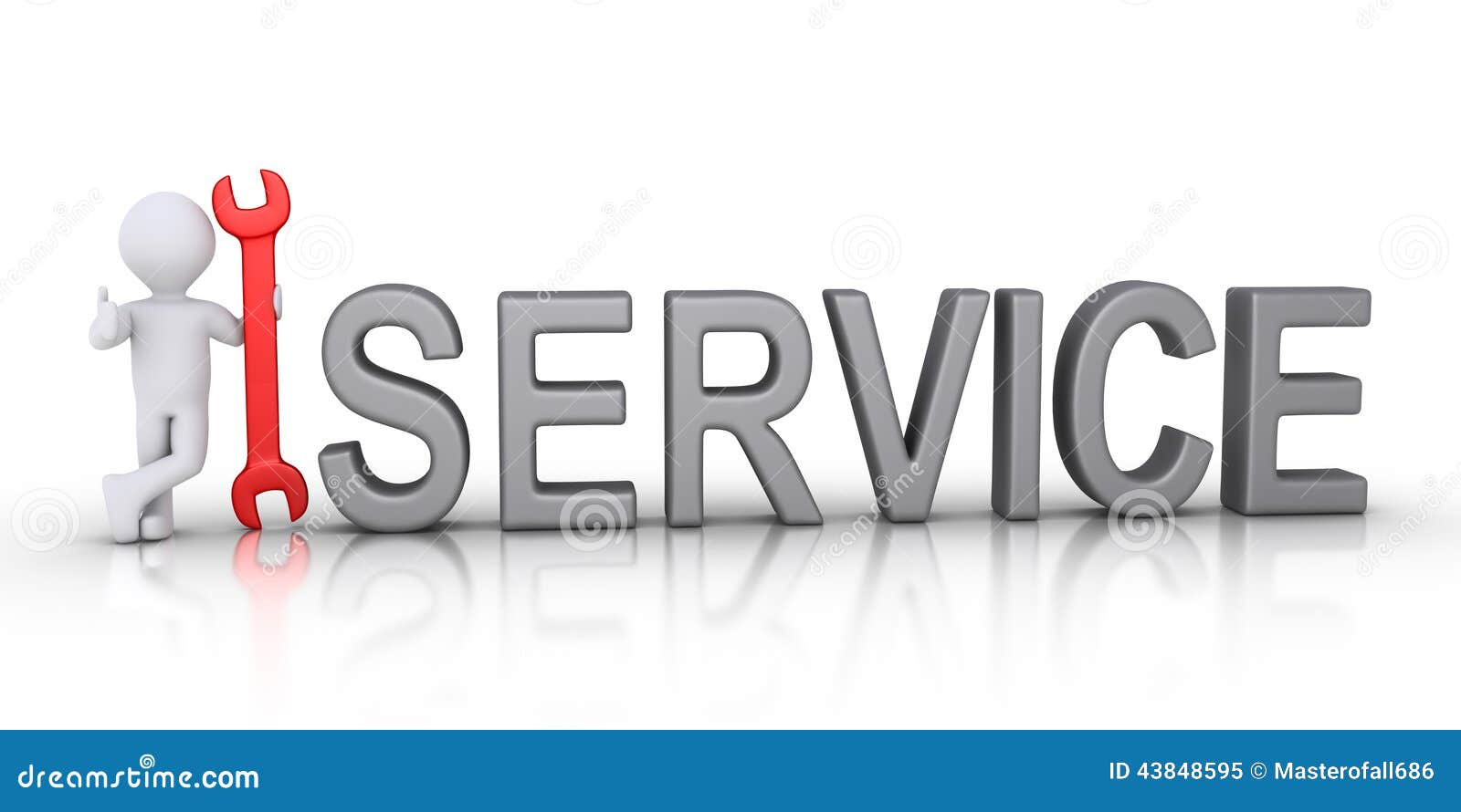 Person is Holding a Wrench beside a SERVICE Word Stock Illustration ...