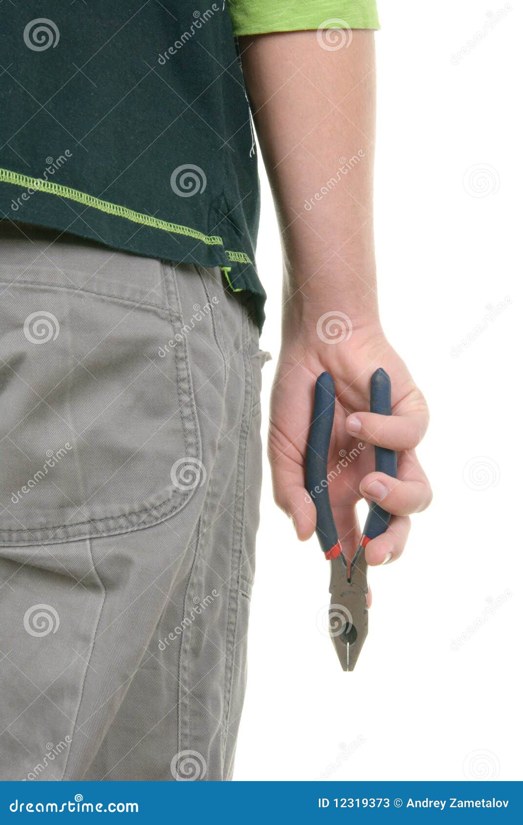 Person holds pliers stock image. Image of press, sink - 12319373