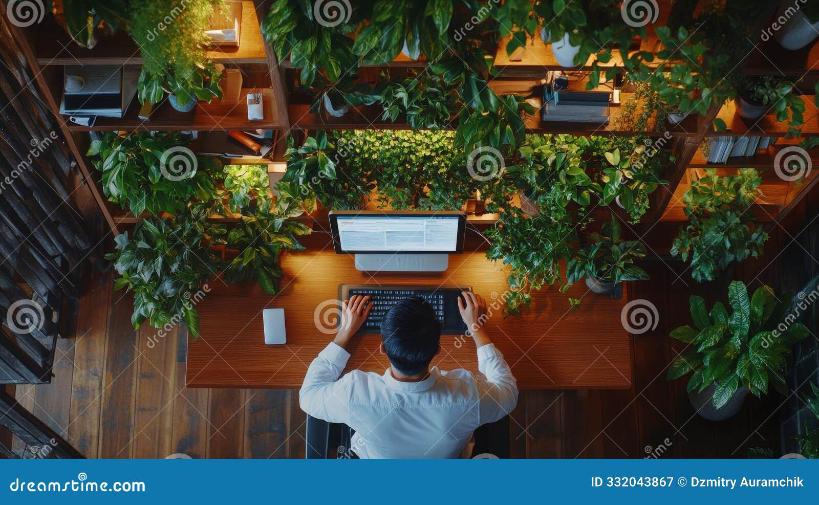 A Person at a Home Office Setup with Multiple Monitors Stock Image ... A Person at a Home Office Setup with Multiple Monitors Stock Image ...
