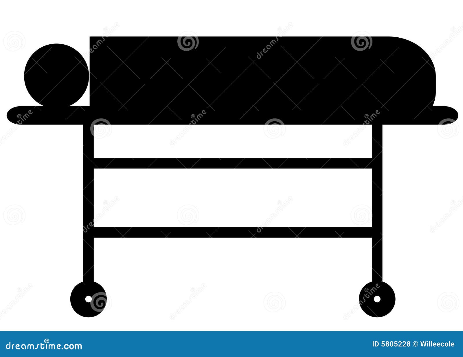 Person on hospital gurney stock vector. Illustration of blanket - 5805228