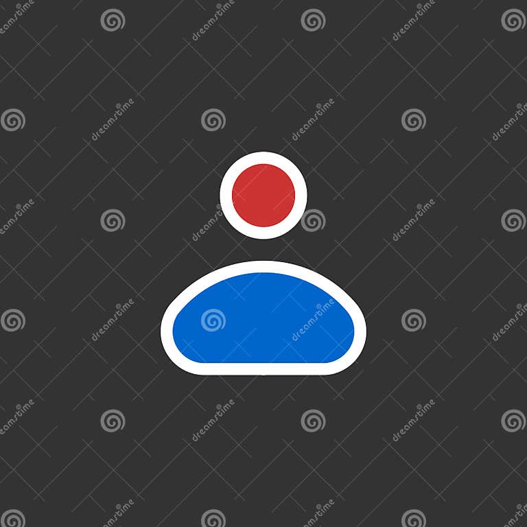 Person Icon on Black Background. Person Solid Flat Vector, Stock Vector ...