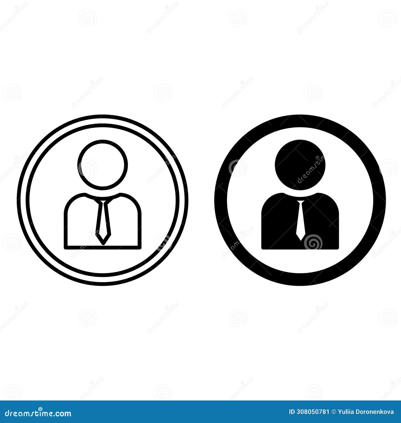 Person icon. stock vector. Illustration of black, isolated - 308050781
