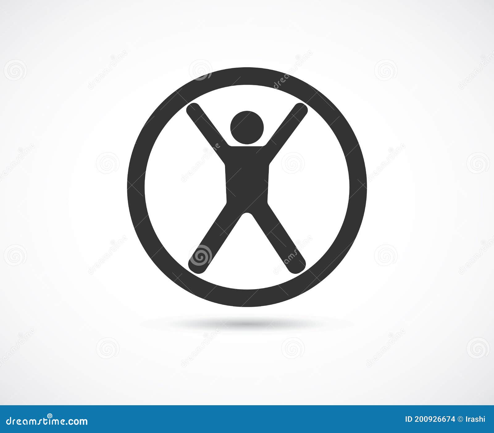 Person icon in circle stock vector. Illustration of design - 200926674