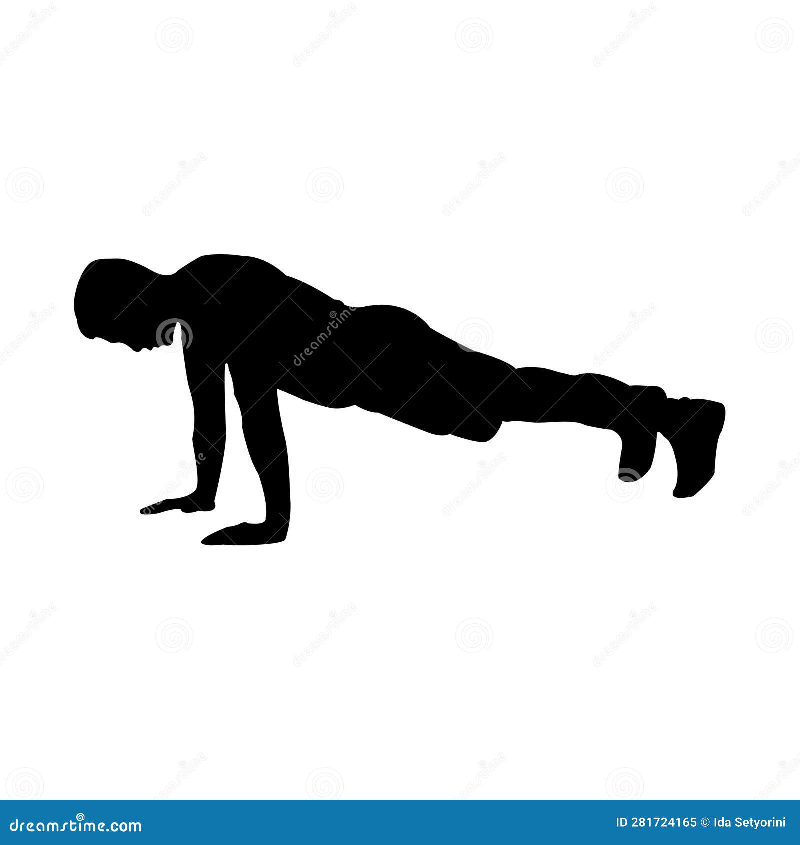 Person Icon Doing Push Up Vector Stock Illustration - Illustration of ...