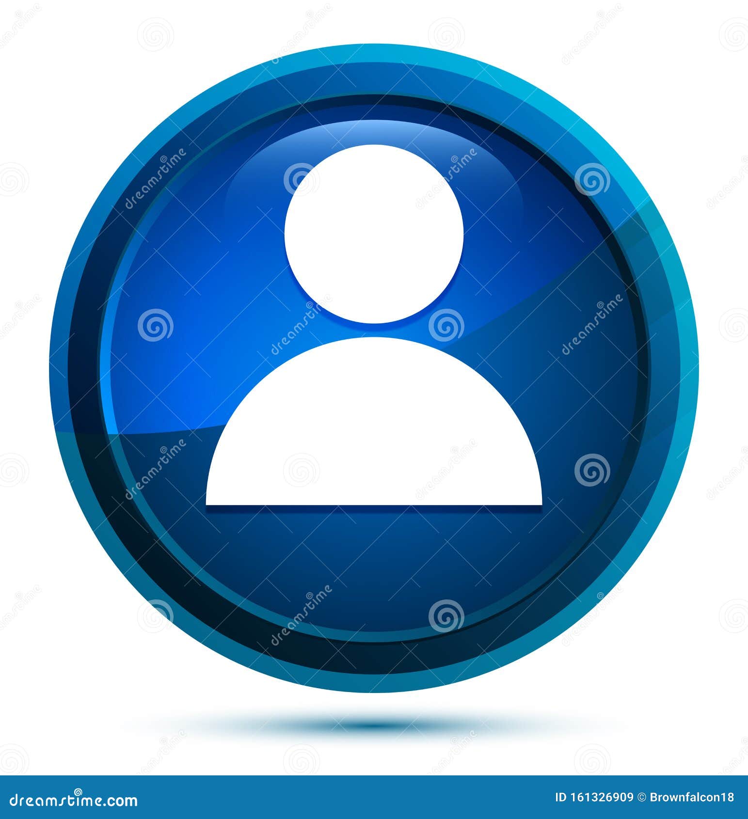 Person Icon Elegant Blue Round Button Illustration Stock Vector ...