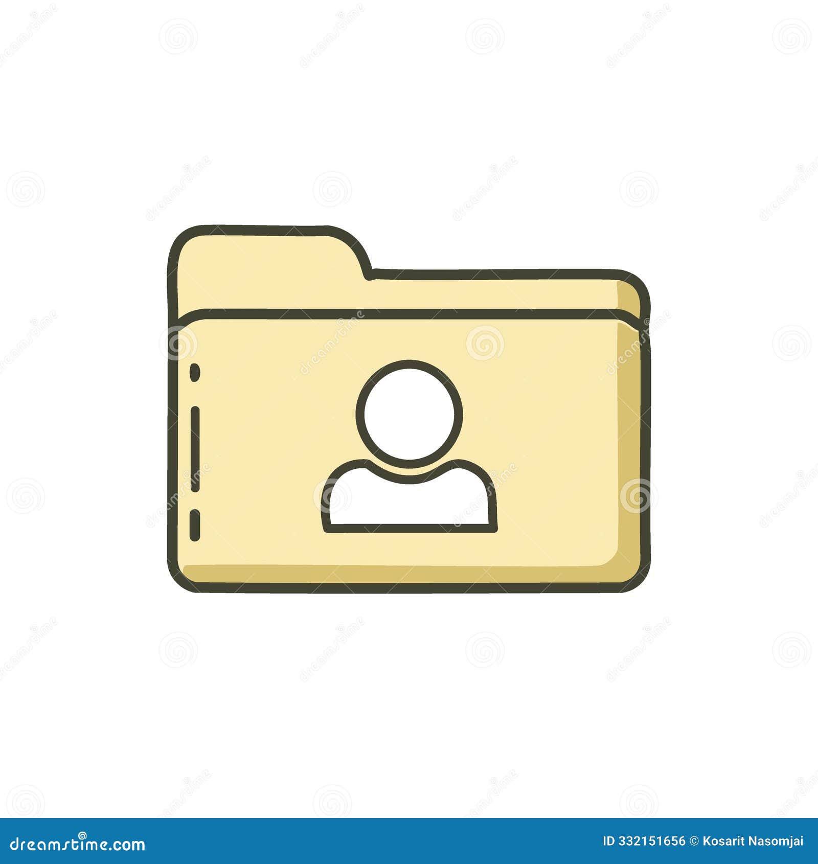 Person Icon in Folder Illustration. a Simple Cartoon Illustration of a ...