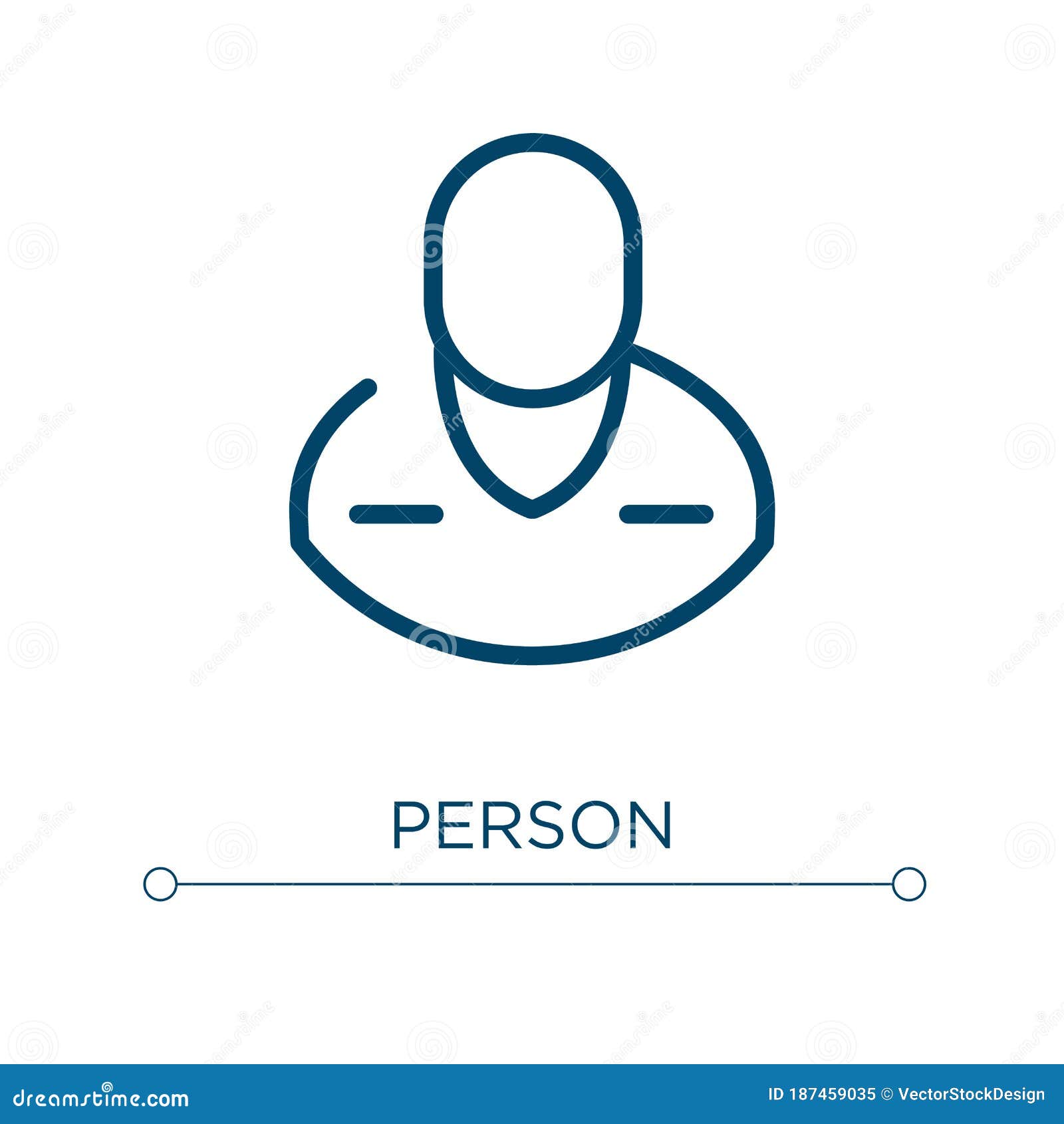 Person Icon. Linear Vector Illustration. Outline Person Icon Vector ...