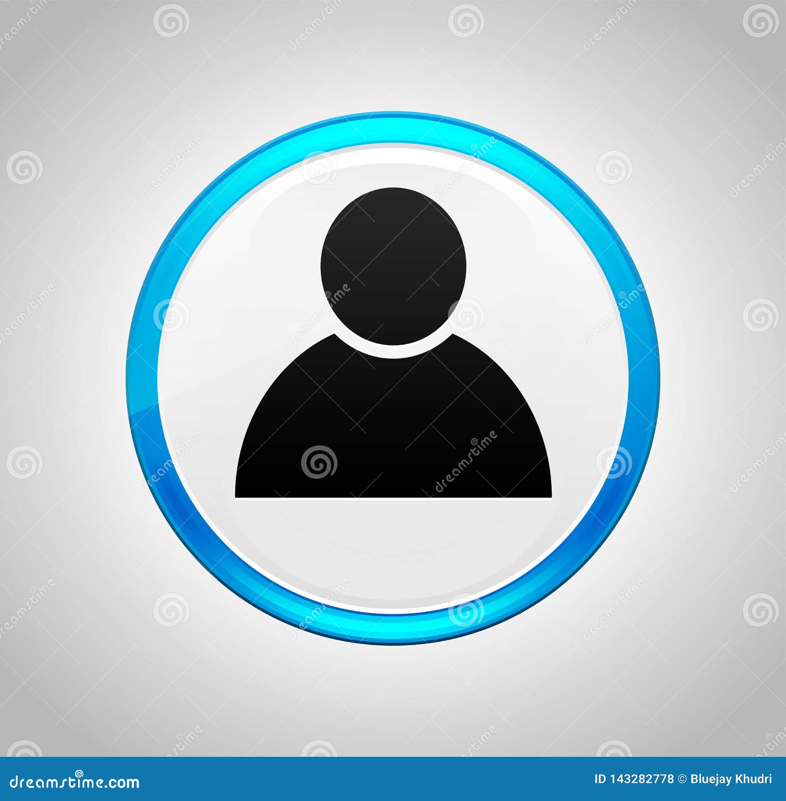Person Icon Round Blue Push Button Stock Illustration - Illustration of ...