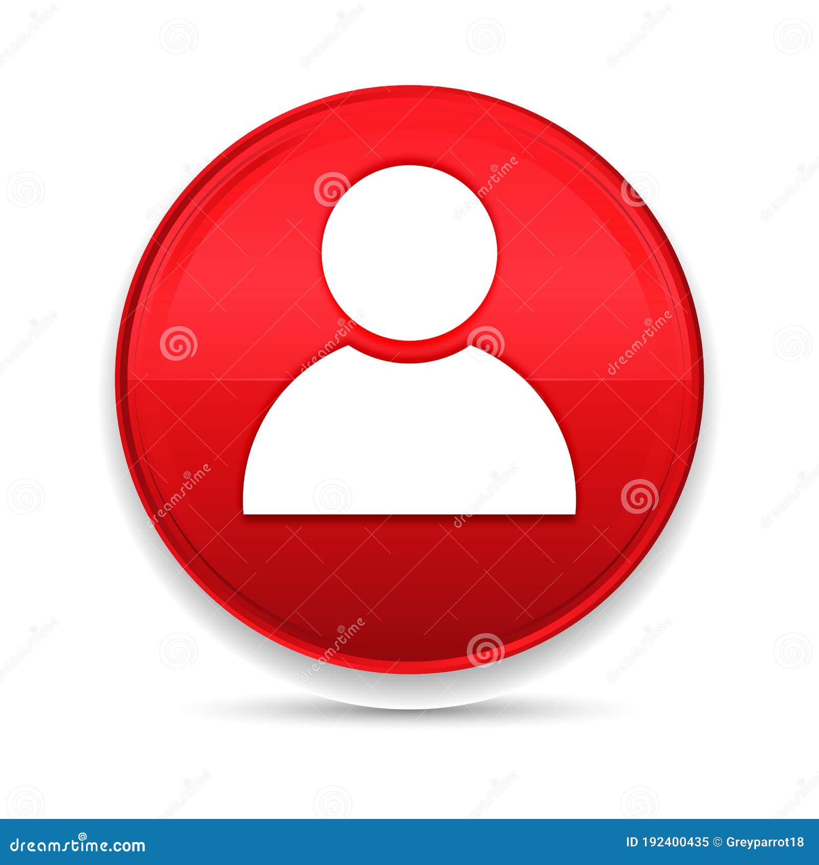 Person Icon Shiny Luxury Design Red Button Vector Stock Vector ...