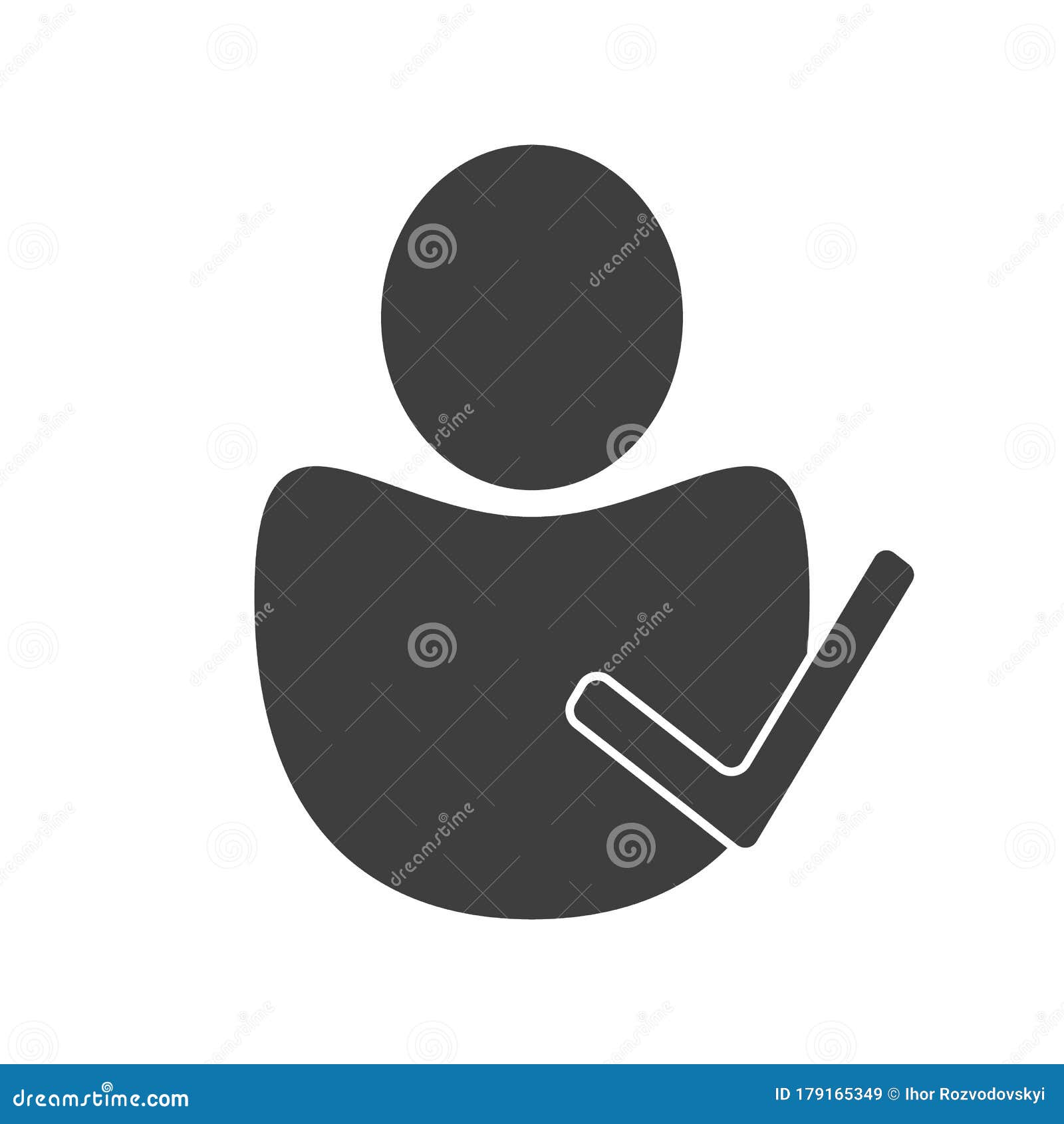 A Person Icon. the Sign of a User. Using of the Internet Icon. a Person ...