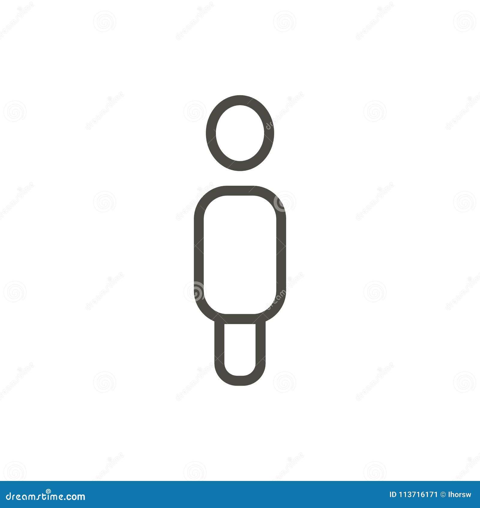 Person Icon Vector. Line Human Symbol Stock Vector - Illustration of ...