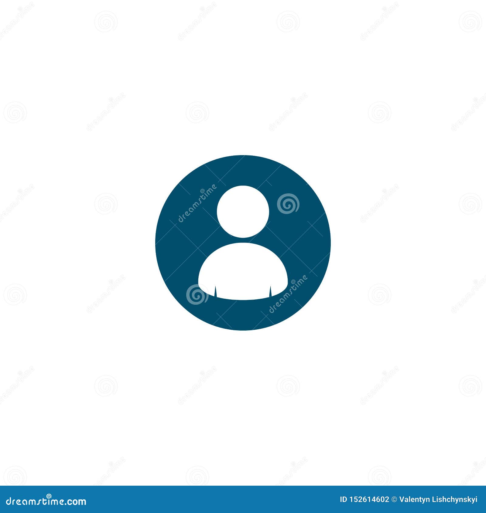 Person Icon. Vector Symbol Isolated on Blue Background EPS10 Stock ...