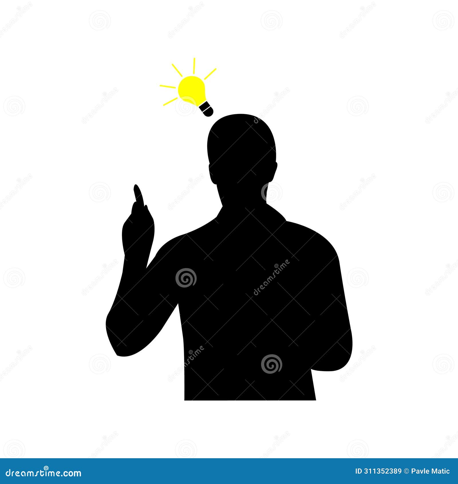Person with idea stock illustration. Illustration of vector - 311352389
