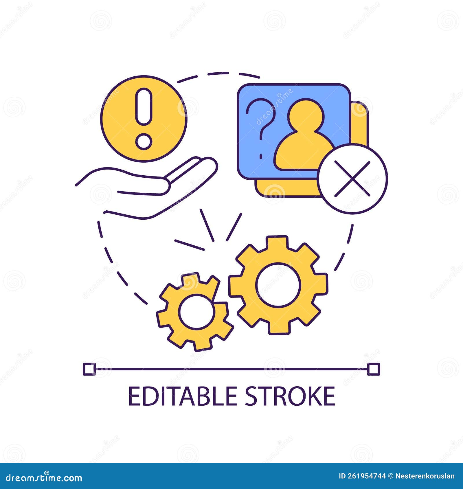 Person Identification Concept Icon Stock Vector - Illustration of ...