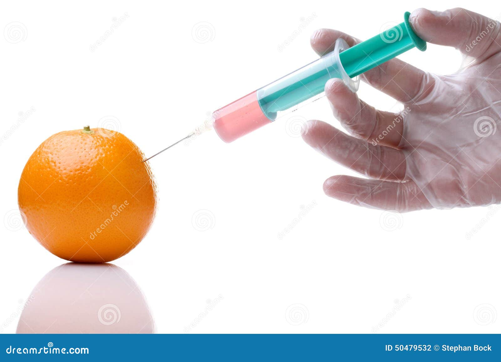 Person Injecting Liquid in Orange Stock Photo - Image of experiment ...