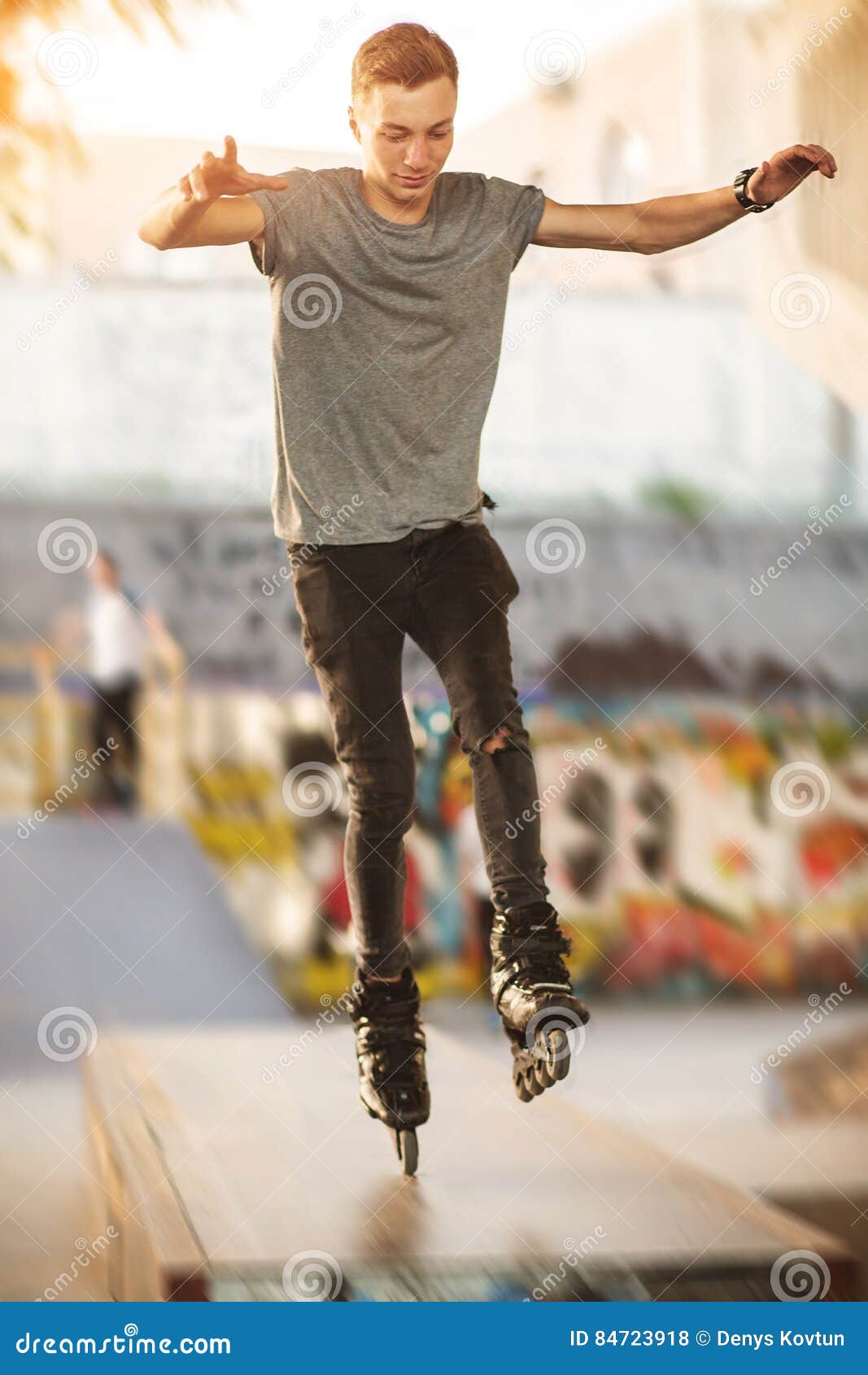 Person on inline skates. stock photo. Image of exercise - 84723918