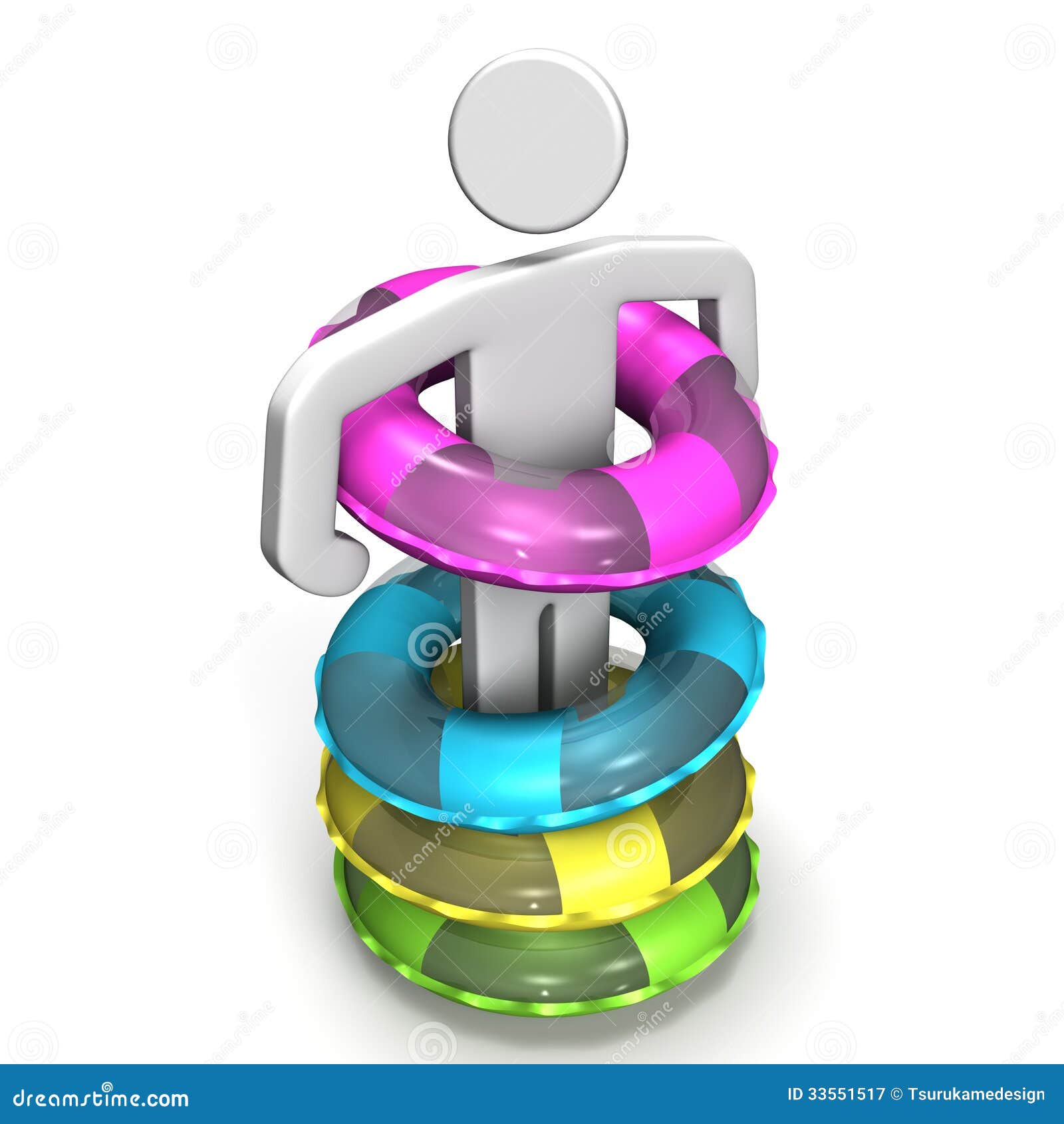 Person and Inner Tubes stock illustration. Illustration of enjoyment ...