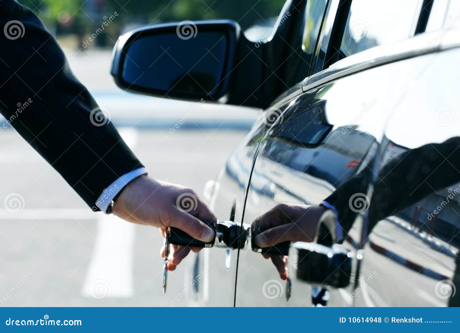 Person Inserting Car Key stock photo. Image of electric - 10614948