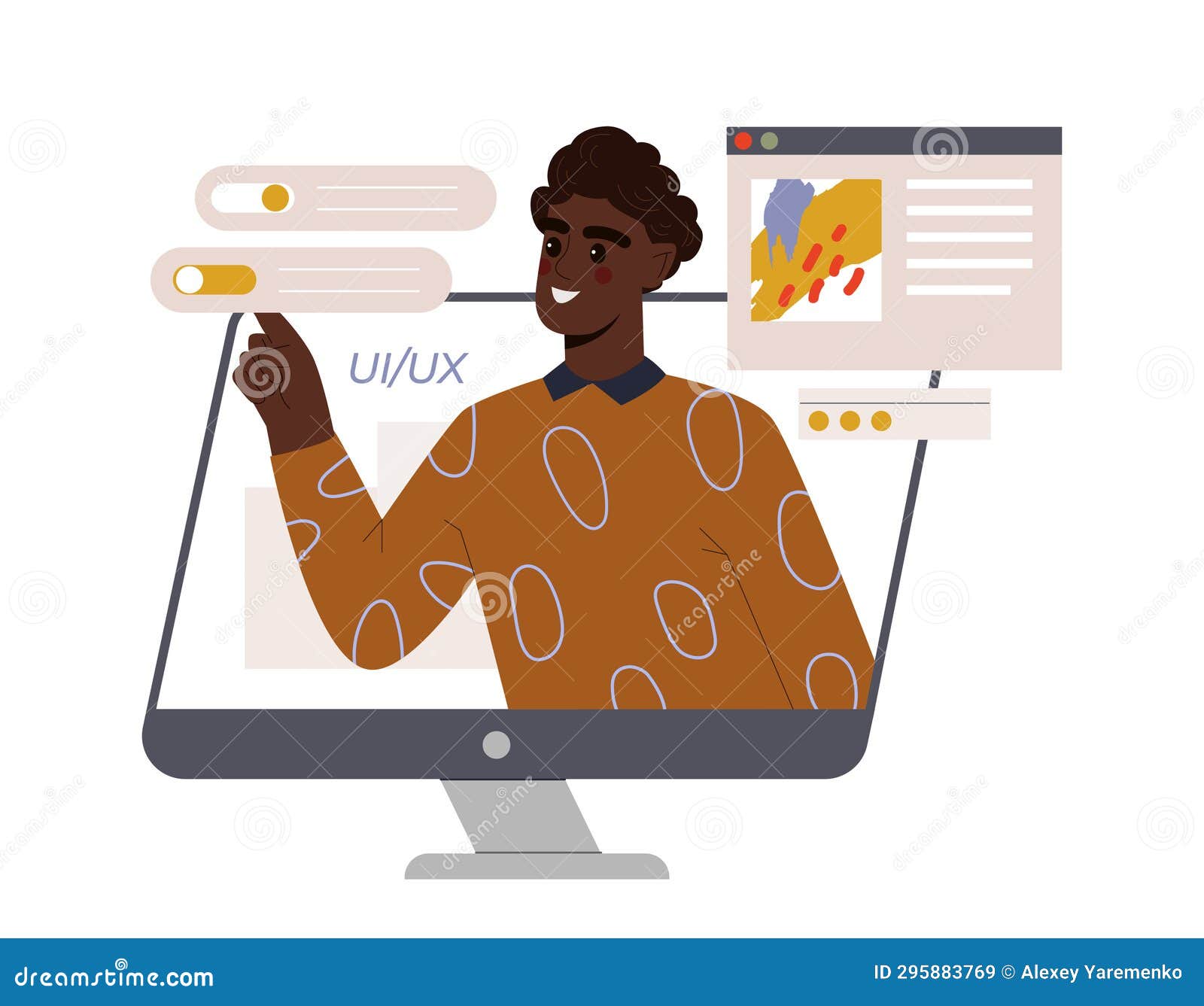 Person Inside Computer Vector Concept Stock Vector - Illustration of ...