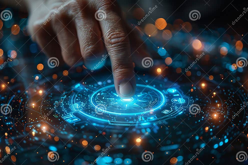 A Person is Interacting with a Modern Touchscreen Using Their Finger ...