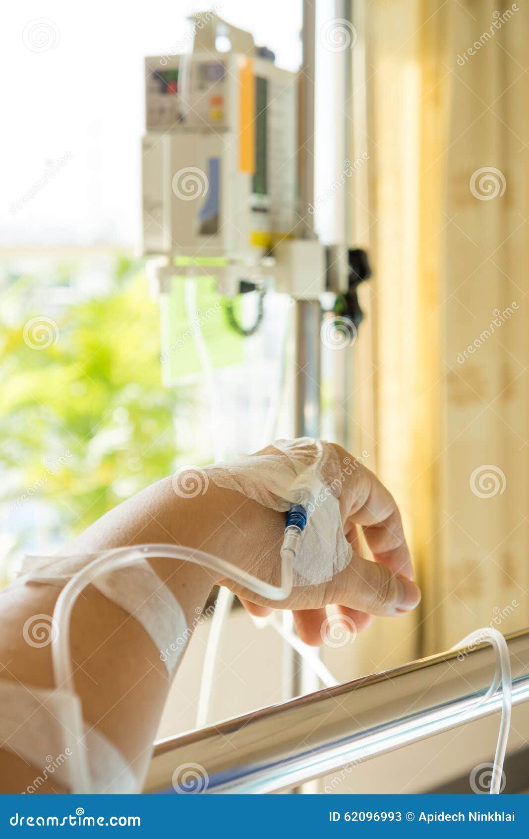 Person with an Intravenous Line Stock Image - Image of admit, inpatient ...
