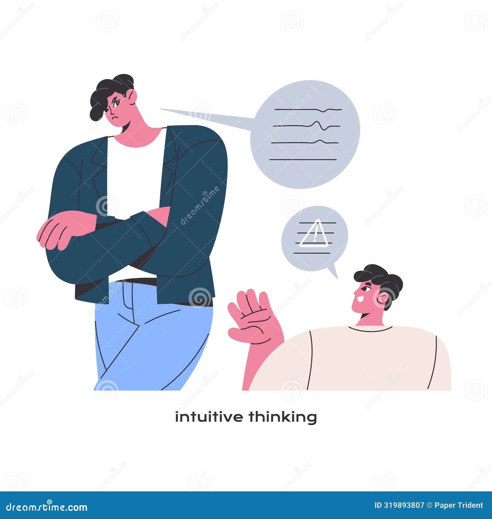 Person with Intuitive Thinking Feeling Lie during Conversation ...