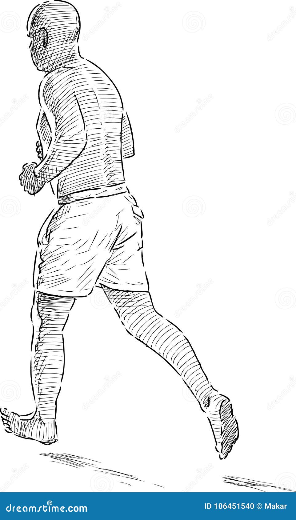 The person on jogging stock vector. Illustration of sports - 106451540