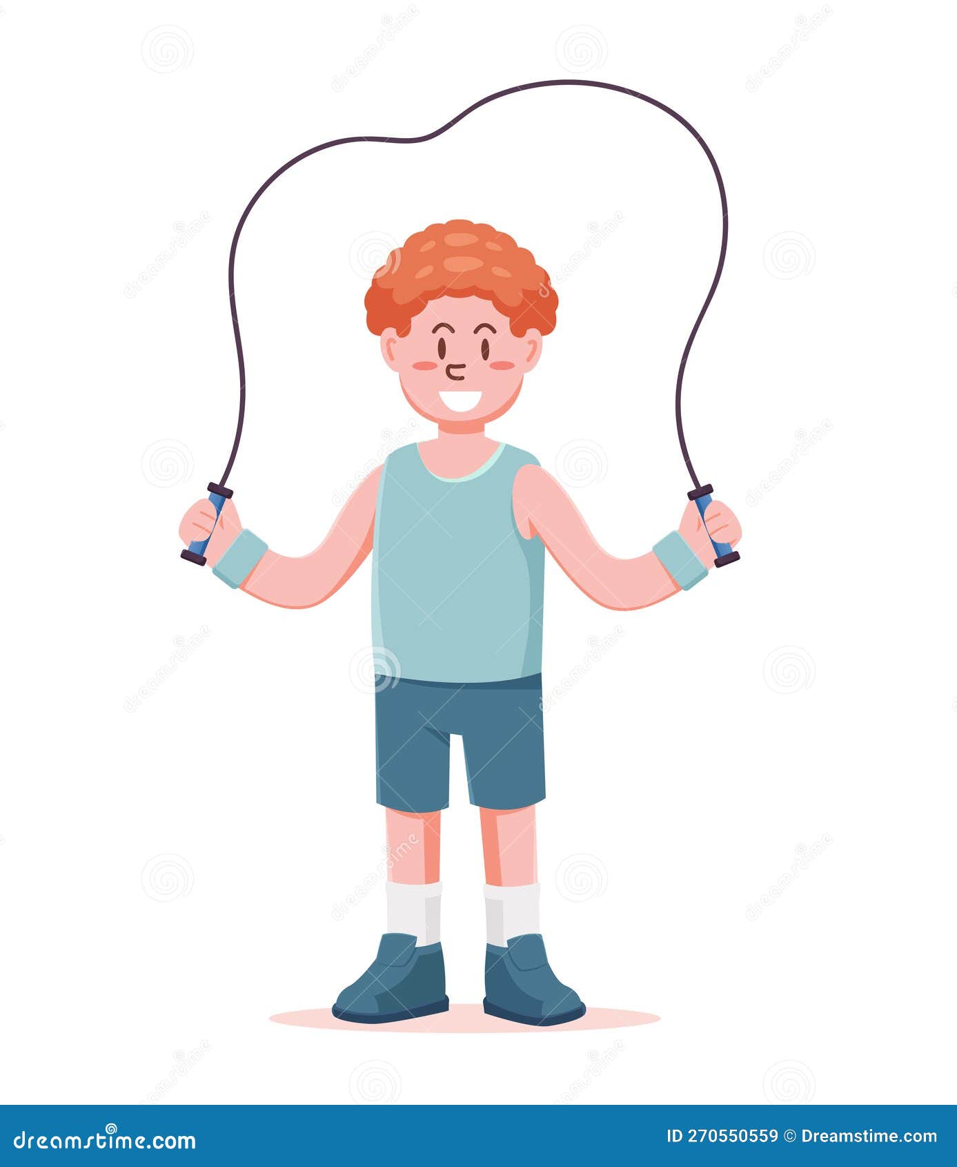 Person Jumping with Skipping Rope Vector Illustration Stock Vector ...