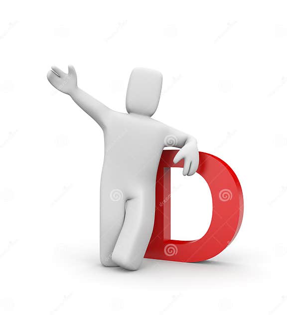 Person with letter D stock illustration. Illustration of copy - 16298085