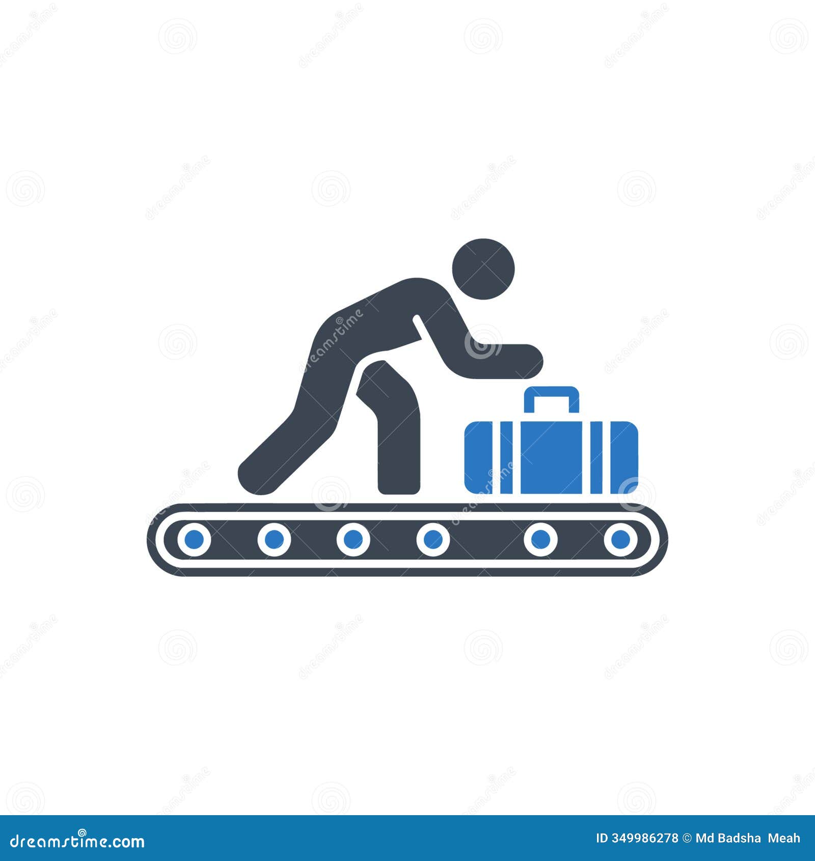 Person Loading Luggage Icon Stock Illustration - Illustration of ...