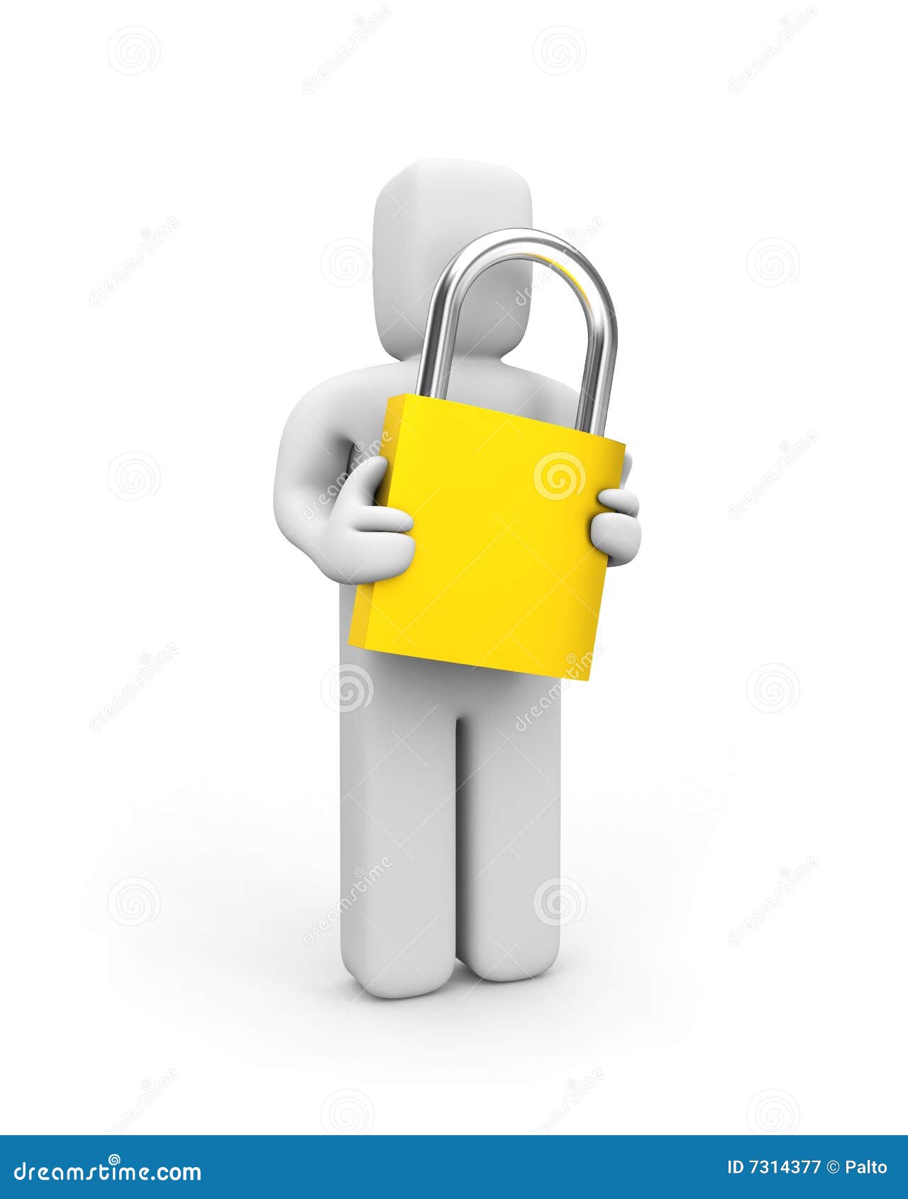 Person and lock stock illustration. Illustration of closed - 7314377