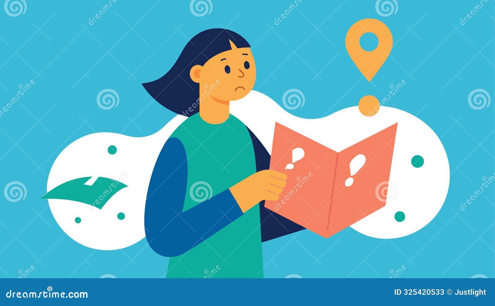 A Person Looking at a Map Confused and Unable To Remember How To Get To ...