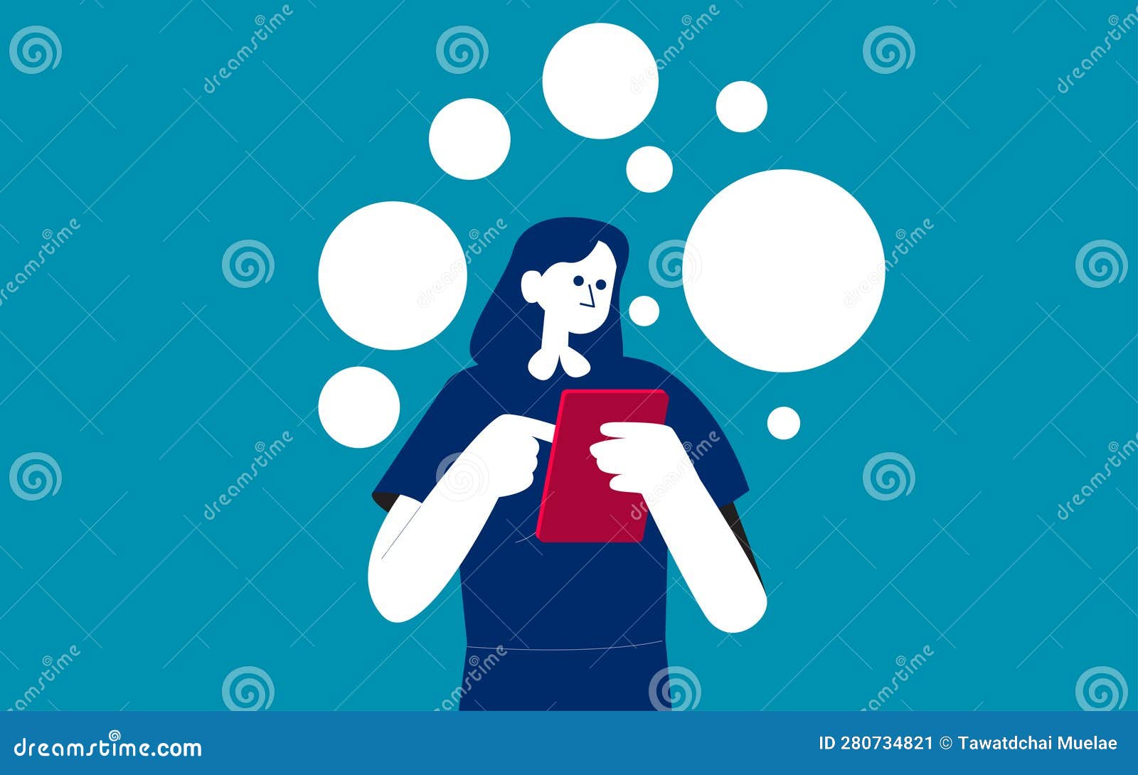 Person Looking at Sequence of Tasks in Plan. Entrepreneur and Strategy ...