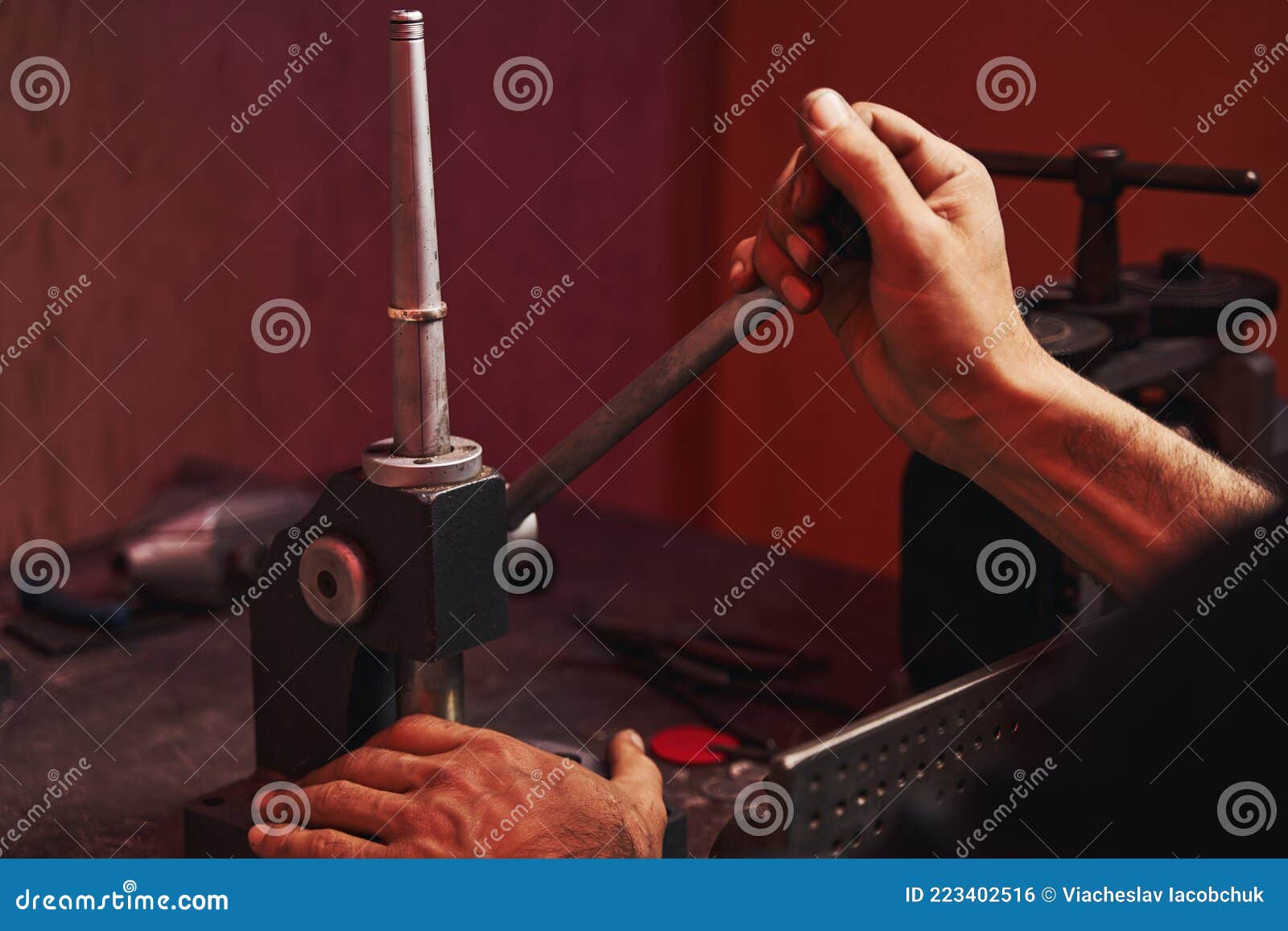 Ring Getting Its Size Increased with the Help of Mandrel Stock Photo ...