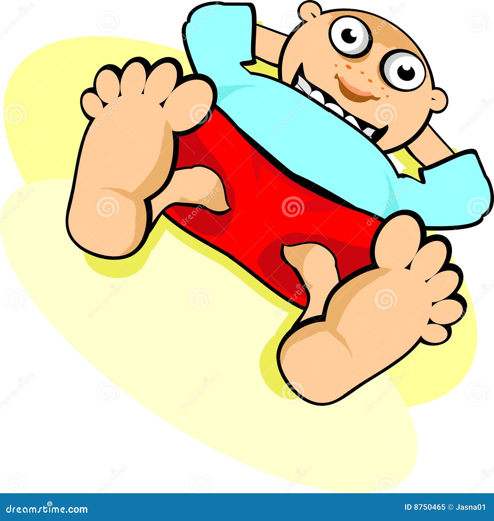 Person Lying with His Bare Feet Stock Illustration - Illustration of ...