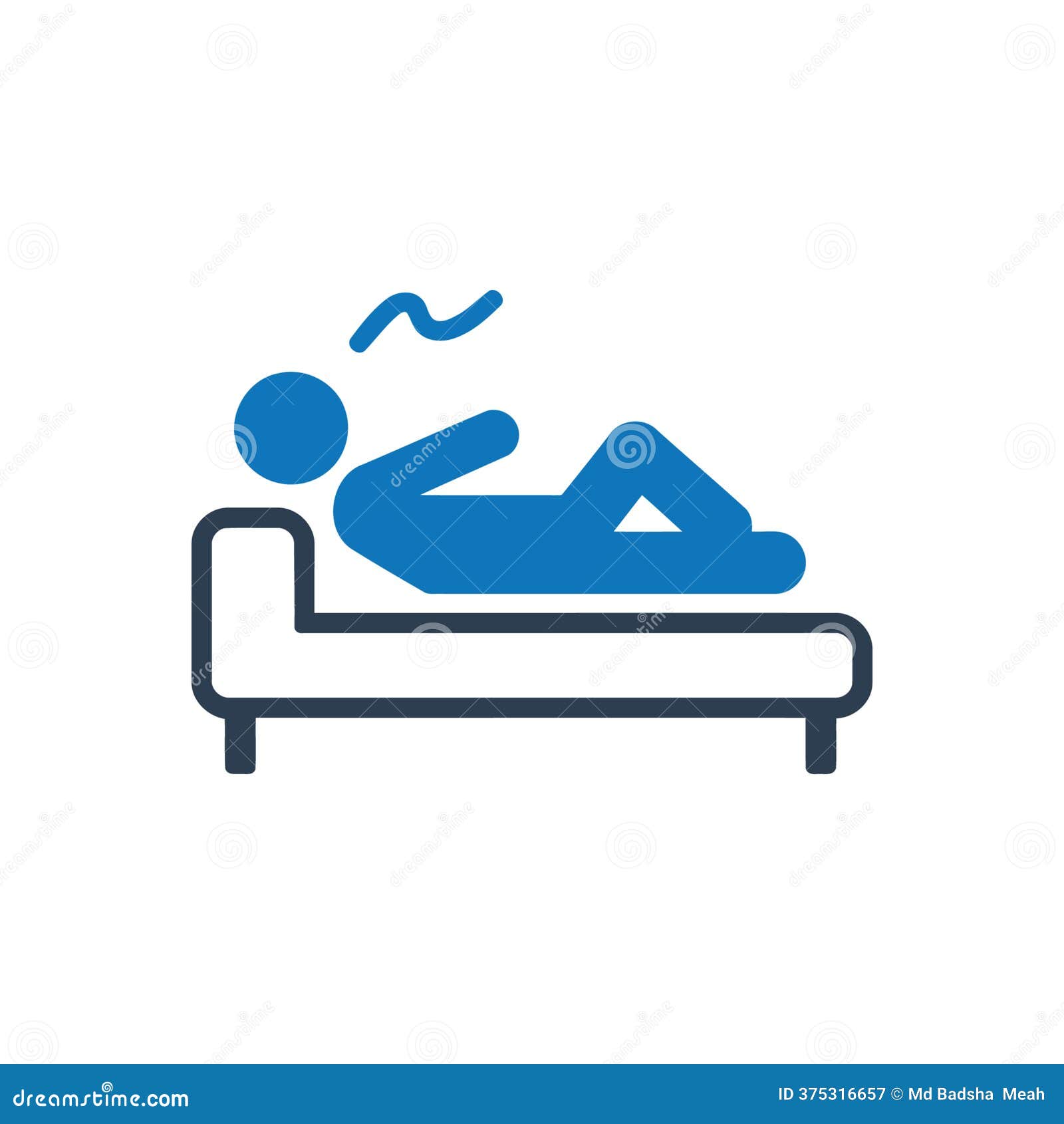 A Person Lying In Bed Surrounded By An Invisible Bubble Of Anxiety And ...