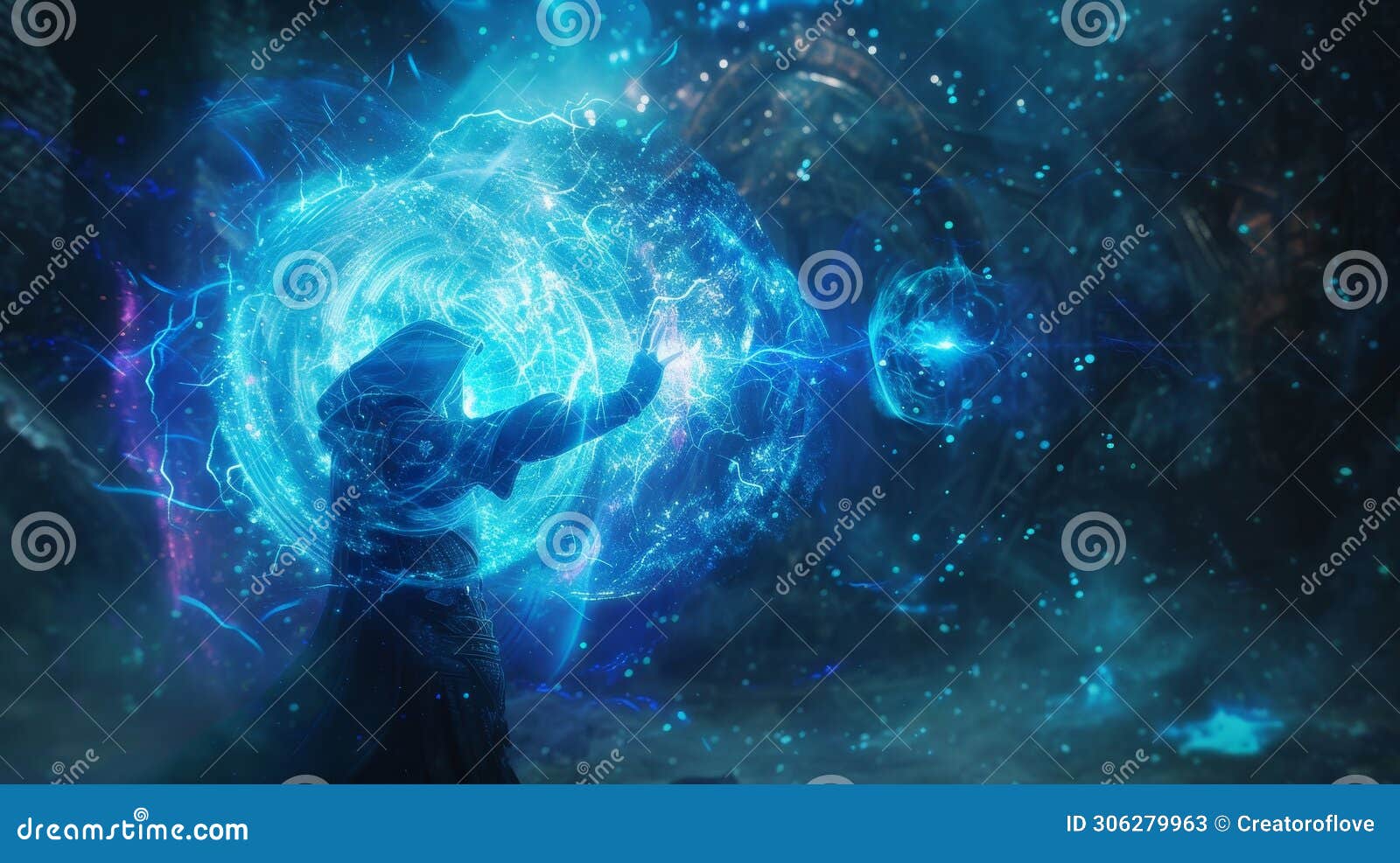 A Person with Magical Powers Stock Illustration - Illustration of ...