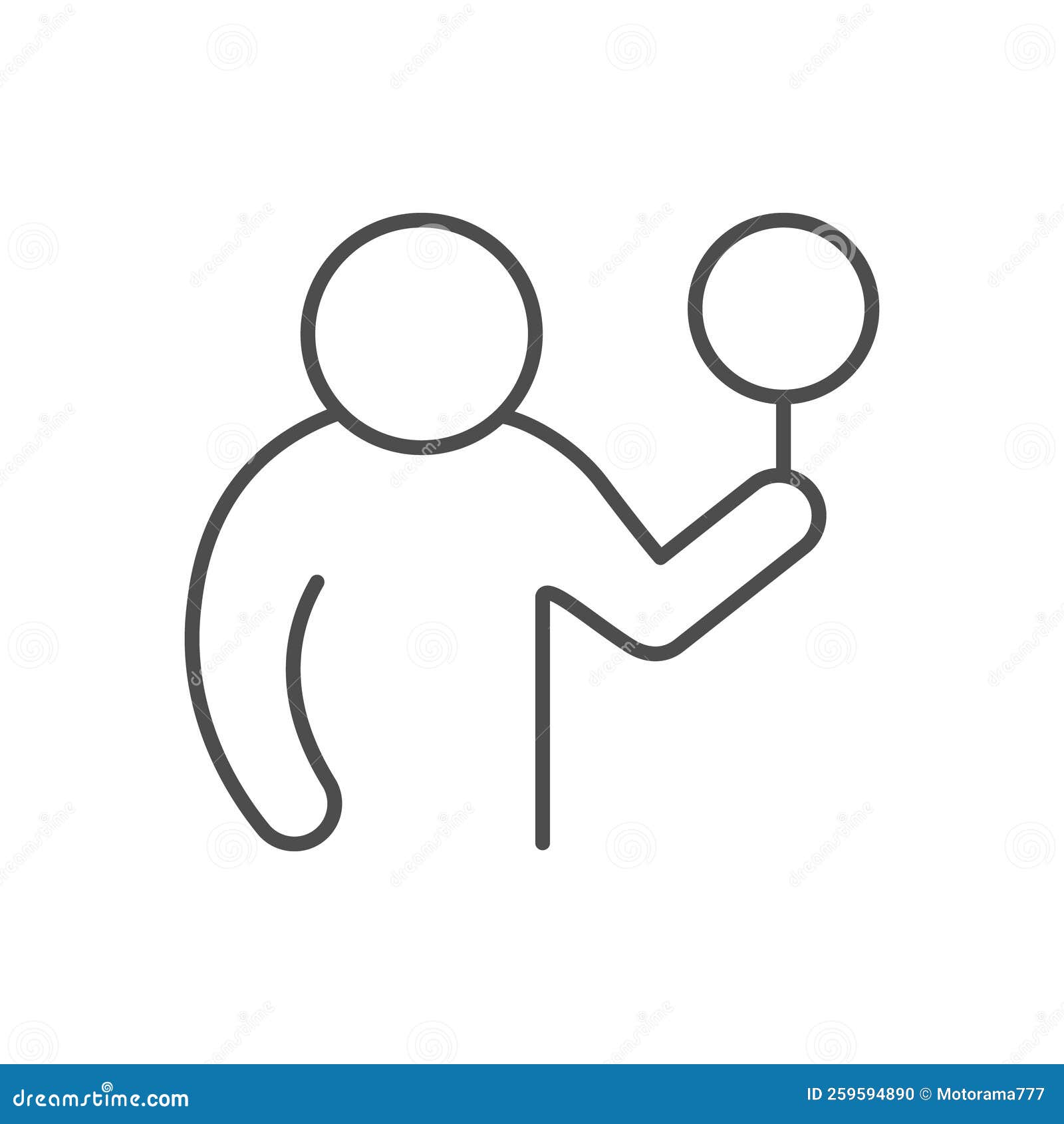 Person with Magnifying Glass Icon Stock Vector - Illustration of look ...