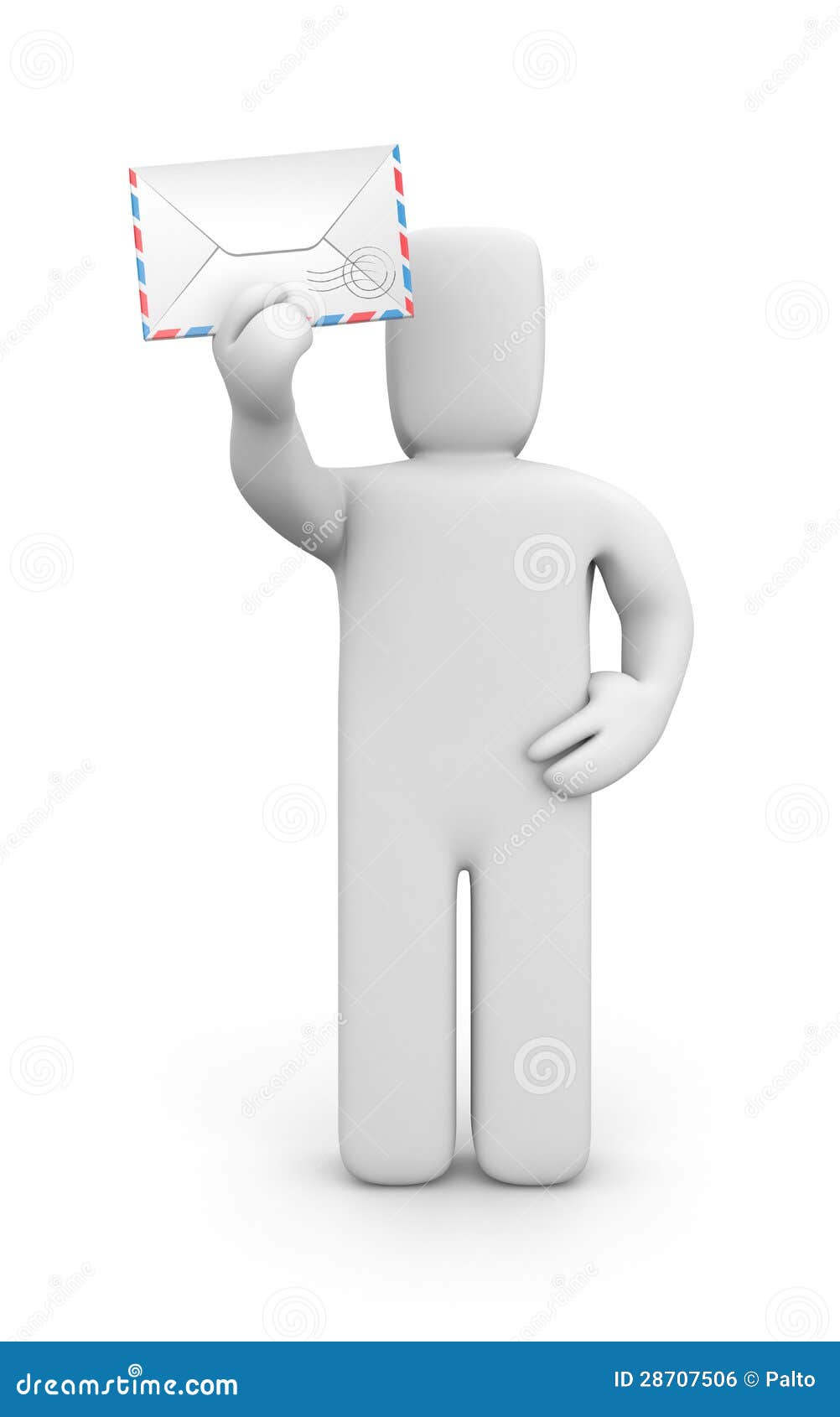 Person with mail stock illustration. Illustration of postage - 28707506