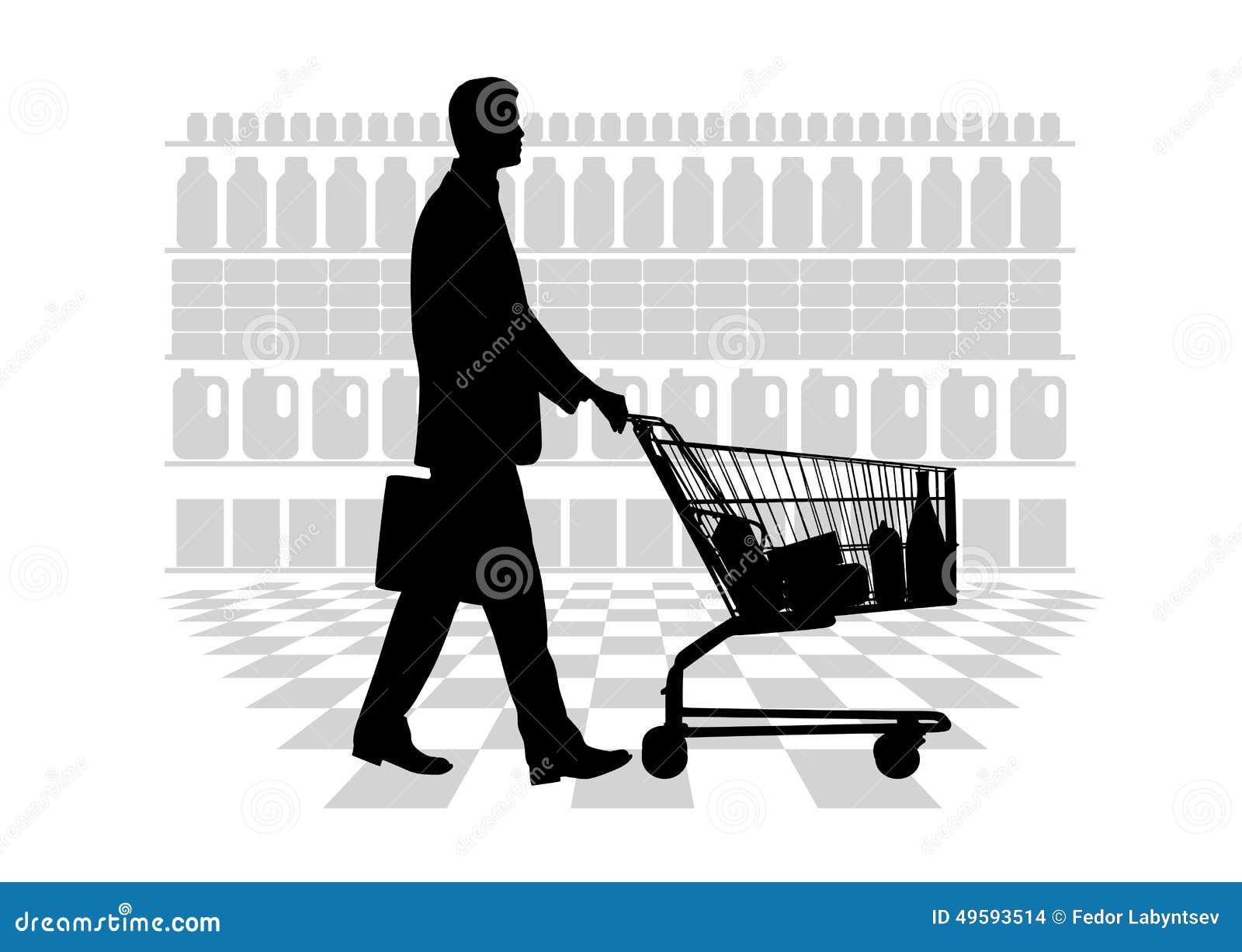 Person making purchases stock vector. Illustration of purchases - 49593514