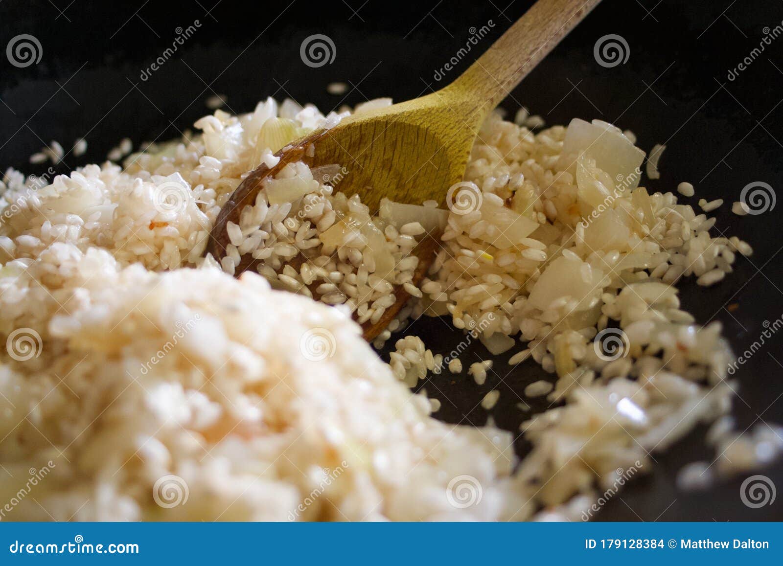 A Person Making Risotto in a Pan. Stock Photo - Image of organic ...