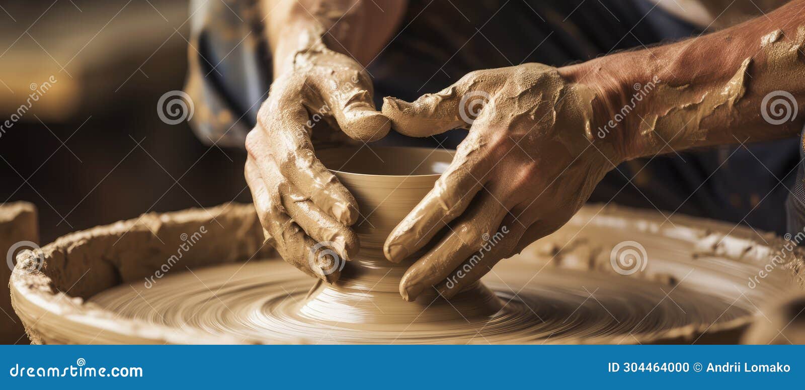 Person Making Vase Out of Clay, Step-by-Step Pottery Crafting Process ...