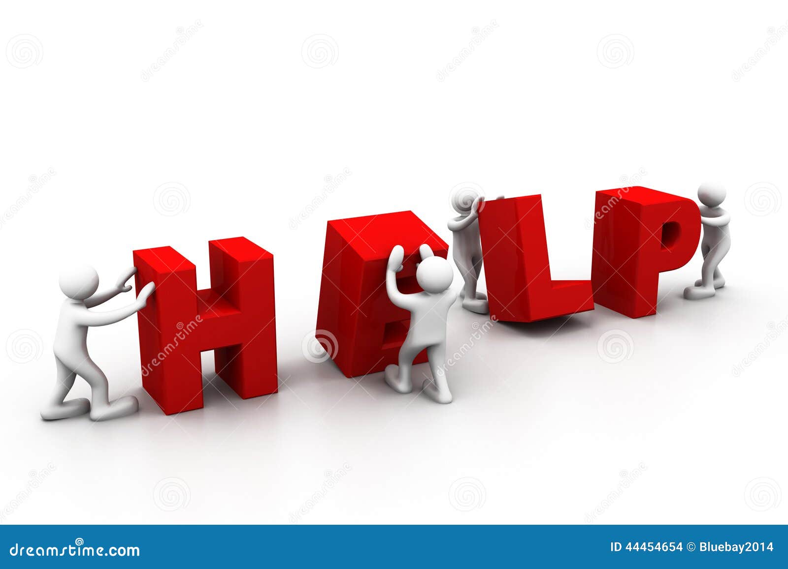 Person Making the Word Help Stock Illustration - Illustration of ...