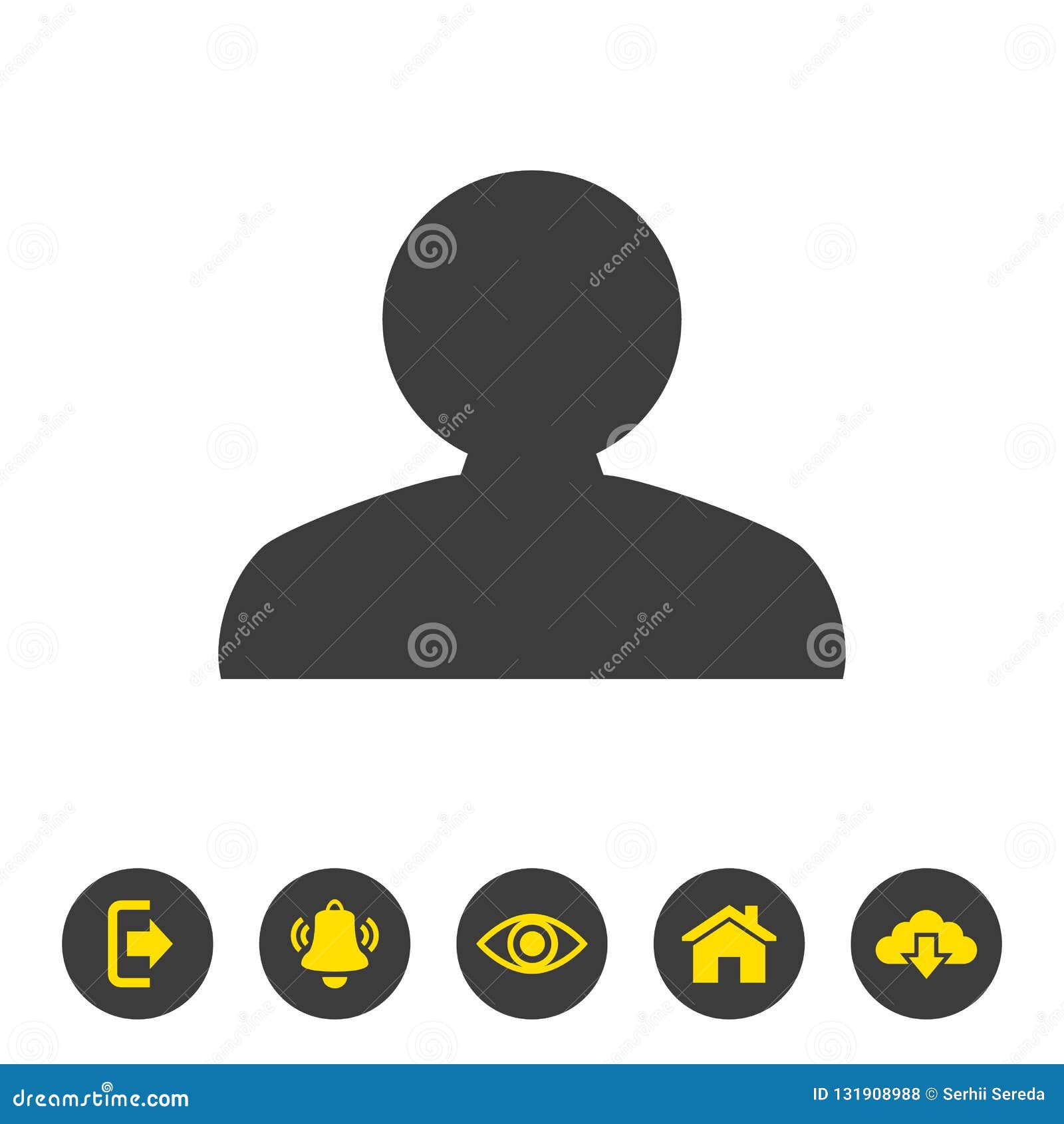 Person Man Icon on White Background Stock Illustration - Illustration ... Person Man Icon on White Background Stock Illustration - Illustration ...