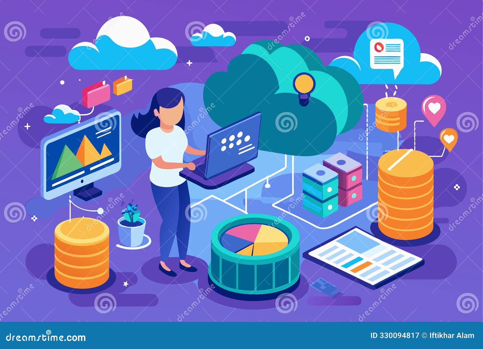 A Person Managing Big Data Backup Using Cloud Technology, Utilizing ...