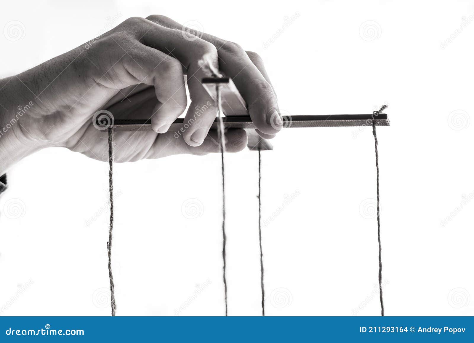 Manipulating Marionette Puppet Strings By Hand Royalty-Free Stock Image ...