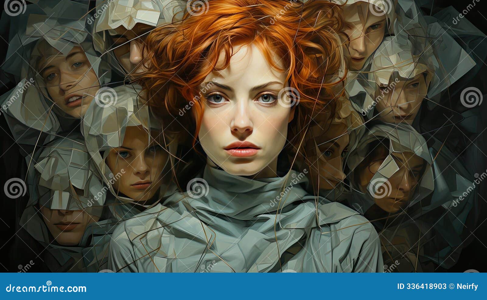 Person with many faces stock image. Image of indoors - 336418903